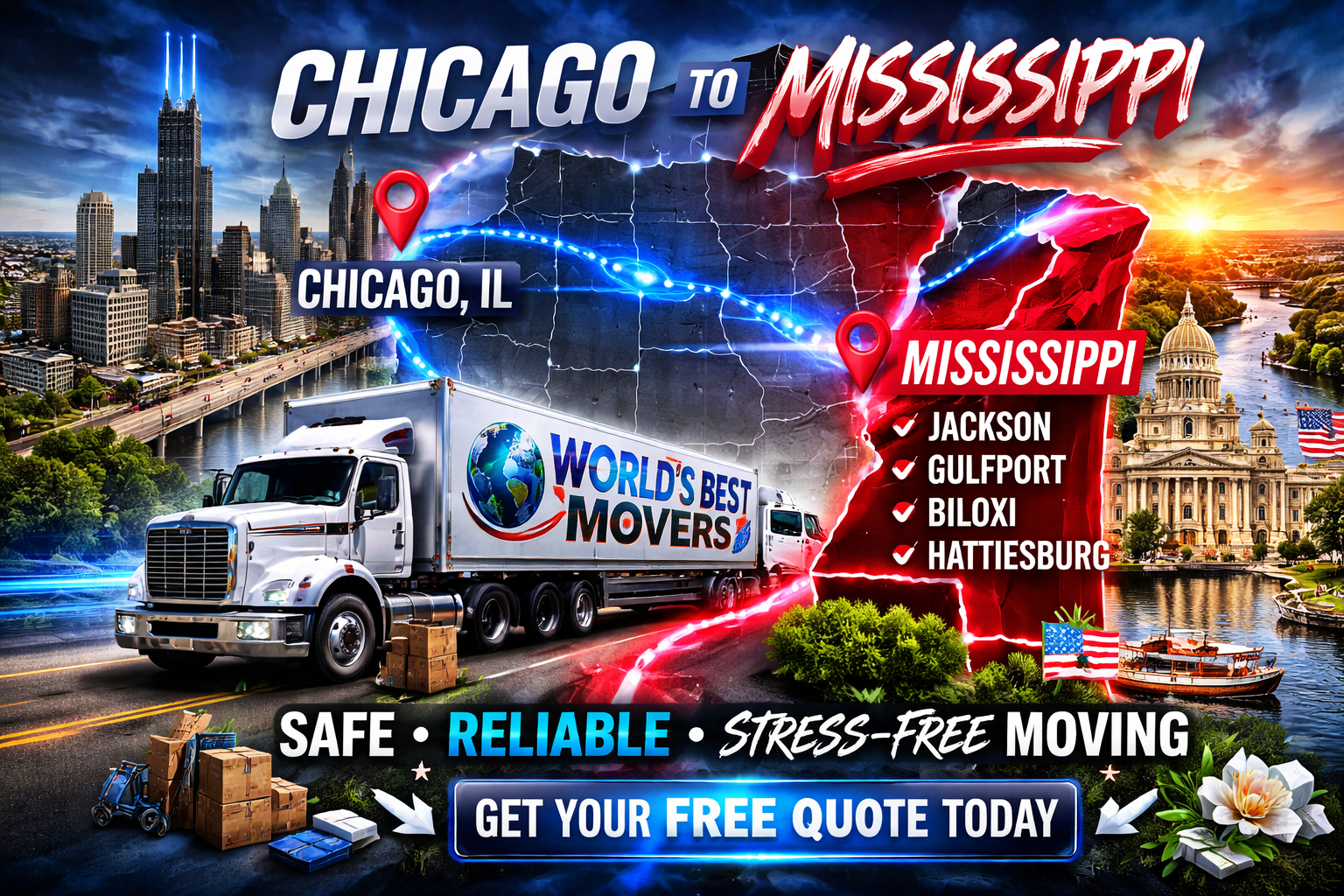 Chicago to Mississippi Movers | Fast, Reliable Long-Distance Moving ...